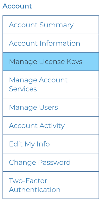 Generate a license key